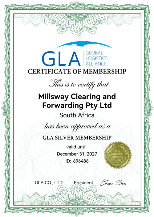Welcome! New GLA Silver Member from South Africa ———— Millsway Clearing ...
